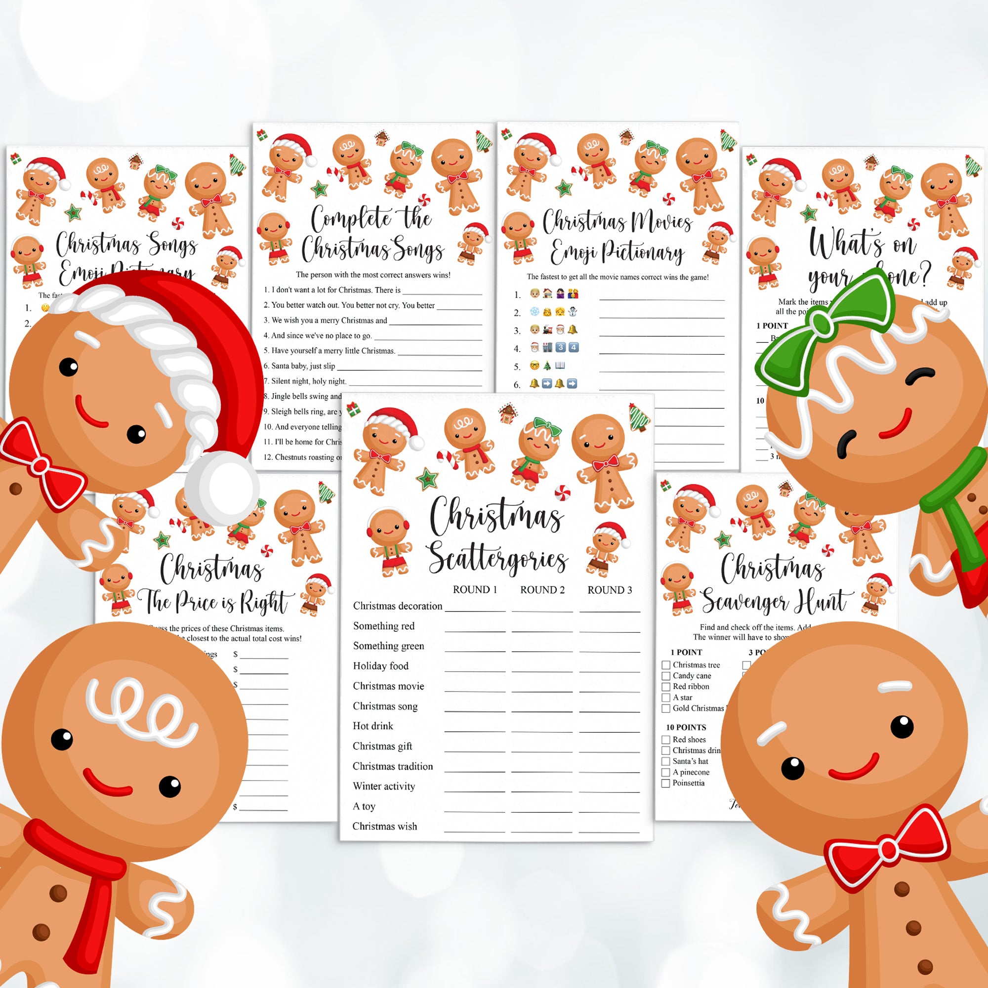 12 Gingerbread Christmas Games – MomentPrintables